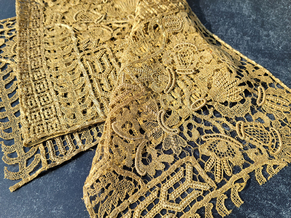 Victorian gold bullion lace – judithkanabycreates